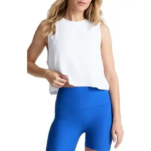 Beyond Yoga Featherweight Minimal Crop Tank - Cloud White