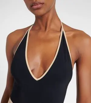 Valentino Garavani Escape Belted Swimsuit - Black