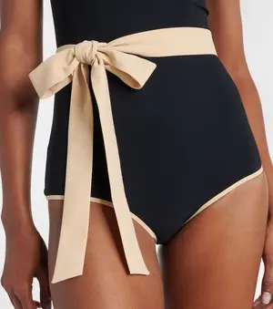 Valentino Garavani Escape Belted Swimsuit - Black