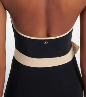 Valentino Garavani Escape Belted Swimsuit - Black