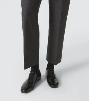 Prada Wool Flannel Cropped Straight Pants