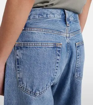 FRAME Loose Mid-rise Wide-leg Jeans - Blue
