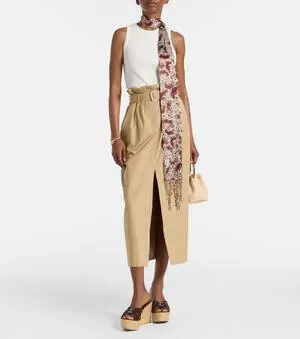 JIMMY CHOO Leda 100 Suede Espadrille Wedges