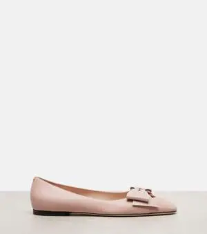 Valentino Garavani Bowow Leather Ballet Flats - Pink