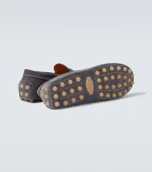 TOD'S Gommino Bubble Suede Driving Shoes - Grey