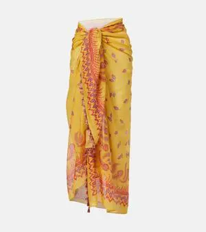 Valentino Garavani Printed Cotton Beach Cover-up - Yellow