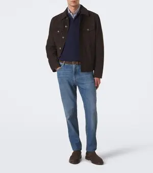 Brunello Cucinelli Cashmere Polo Sweater - Blue