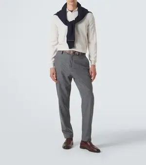 Brunello Cucinelli Cashmere Polo Sweater - White