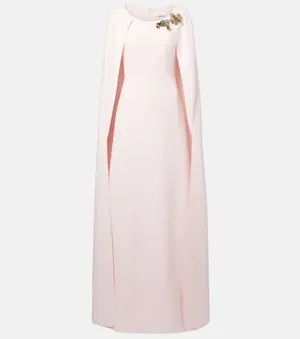 Safiyaa Yuna Caped Embellished Gown