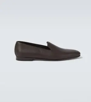Manolo Blahnik Handmade Leather Loafers - Brown