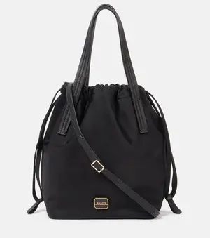 Khaite Rory Medium Leather-trimmed Bucket Bag - Black
