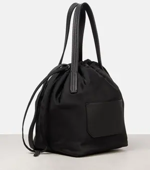 Khaite Rory Medium Leather-trimmed Bucket Bag - Black