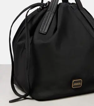 Khaite Rory Medium Leather-trimmed Bucket Bag - Black