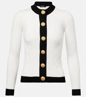 Balmain Cable-knit Cardigan - White