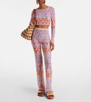 Missoni Zigzag Printed Tulle Straight Pants