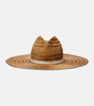 Valentino Garavani Escape Vlogo Straw Sun Hat - Beige