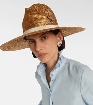 Valentino Garavani Escape Vlogo Straw Sun Hat