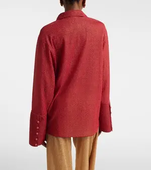 Oseree Lumière Metallic Shirt - Red