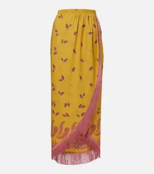 Valentino Garavani Printed Cotton Midi Skirt