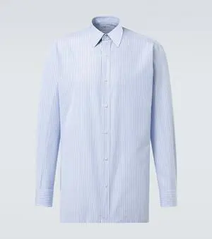 Charvet Striped Cotton Poplin Shirt - Blue