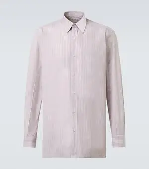 Charvet Striped Cotton Poplin Shirt - Pink