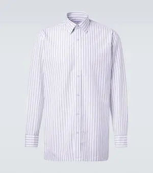 Charvet Striped Cotton Poplin Shirt - White