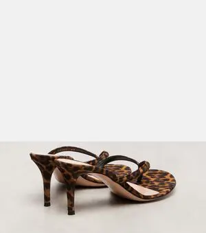 GIANVITO ROSSI Calypso 70 Thong Sandals - Brown