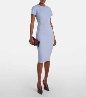 Victoria Beckham Crêpe Minidress - Blue