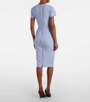 Victoria Beckham Crêpe Minidress - Blue