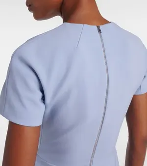 Victoria Beckham Crêpe Minidress - Blue