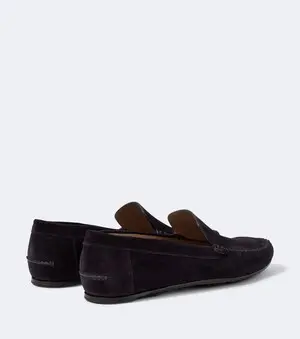Manolo Blahnik Suede Loafers - Blue