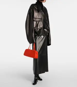 Khaite Simona Small Calf Hair Shoulder Bag - Orange
