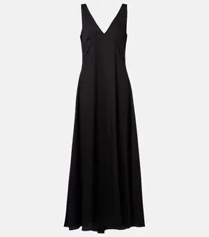 LESET Yoko Cotton Maxi Dress - Black