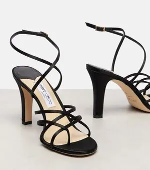 JIMMY CHOO Archive Strappy 100 Satin Sandals