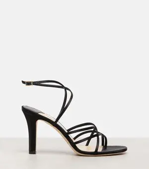 JIMMY CHOO Archive Strappy 100 Satin Sandals