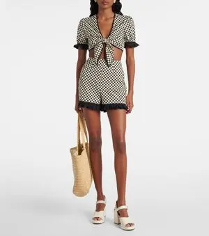 Valentino Garavani Plus De Pois Cotton Poplin Crop Top