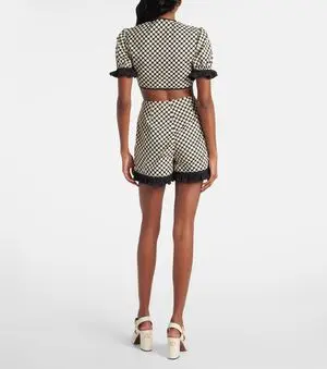 Valentino Garavani Plus De Pois Cotton Poplin Crop Top