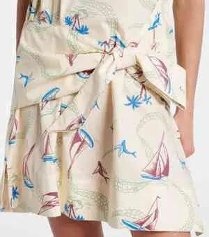 Rabanne Printed Cotton Minidress - Multicoloured