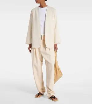 LESET Belle Linen-blend Jacket