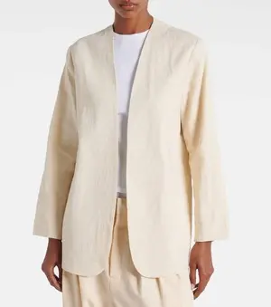 LESET Belle Linen-blend Jacket