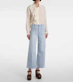 FRAME Anchor High-rise Wide-leg Jeans