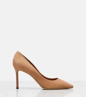 JIMMY CHOO Romy 85 Suede Pumps - Brown
