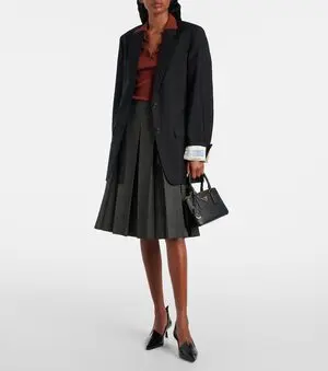 Prada Galleria Mini Leather Tote Bag - Black