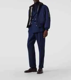Brunello Cucinelli Shearling-trimmed Bomber Jacket