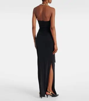 Balmain Draped Gathered Gown