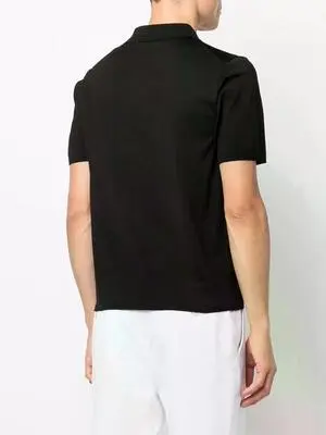 Sandro Short-sleeve Knitted Polo Shirt - Black