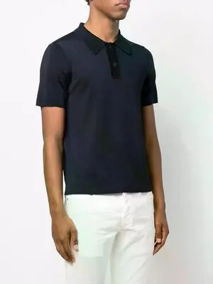 Sandro Short-sleeve Knitted Polo Shirt - Blue