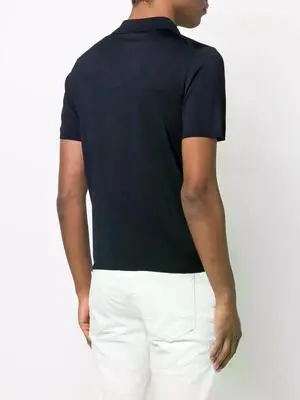 Sandro Short-sleeve Knitted Polo Shirt - Blue