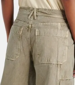 SLVRLAKE Rookie Cotton Barrel-leg Cargo Pants - Green