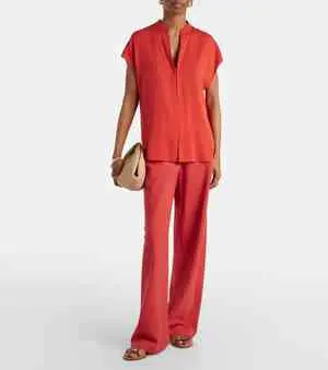 Vince Silk-blend Blouse